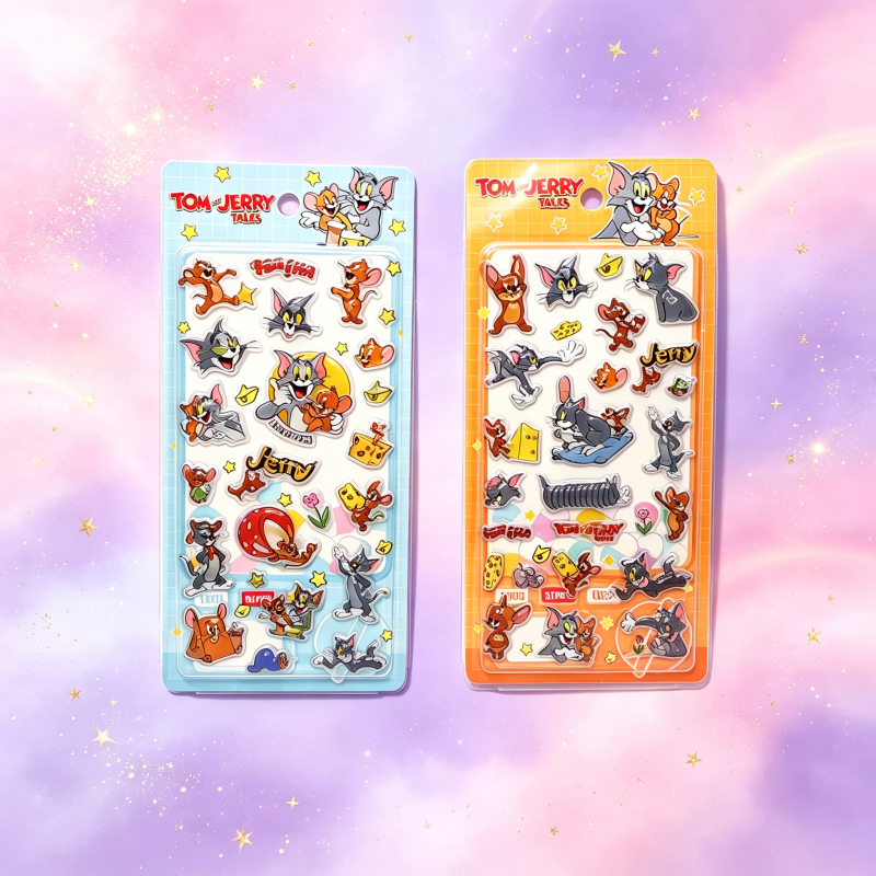 12PCS Tom & Jerry Epoxy Sticker Set 01